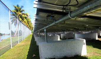 Steel Pipe Ground Mounting System With Concreted Pad-www.artsignenergy.com